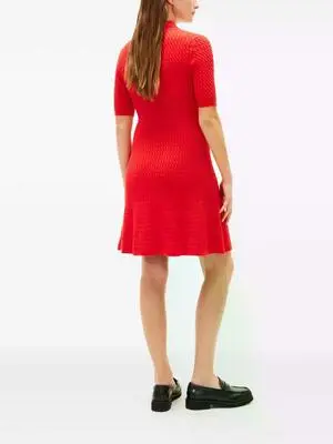 Tommy Hilfiger Cable-knit Polo A-line Dress