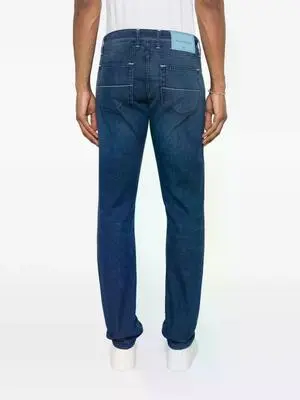 TRAMAROSSA Slim Jeans With Logo Patch - Blue
