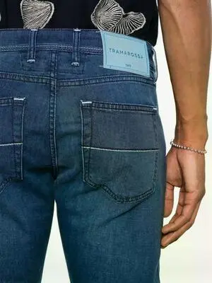 TRAMAROSSA Slim Jeans With Logo Patch - Blue