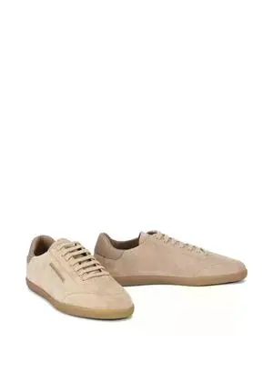 Zegna Suede Leather Sneakers - Neutrals
