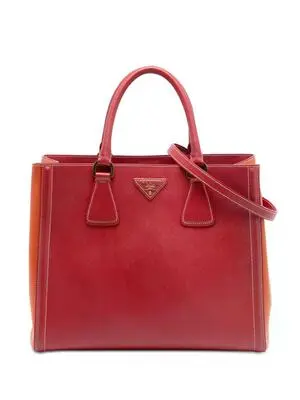 Prada 2010-2026 Bicolor Saffiano Lux Satchel