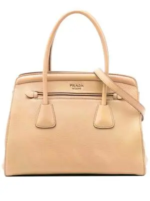 Prada Vitello Daino Cuir Frame Convertible Tote Satchel 2000-2025