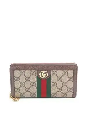 Gucci 2016-2026 Gg Supreme Ophidia Wallet Long Wallets Brown