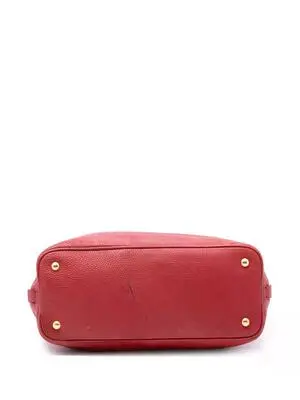 Prada Vitello Daino Side Zip Shopper Tote - Red