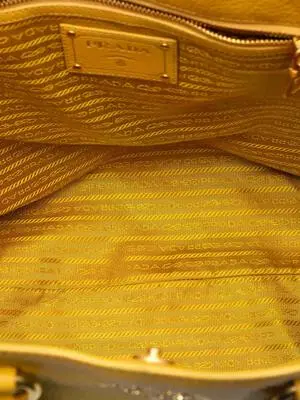Prada 2010-2026 Vitello Daino Open Convertible Tote Satchel - Yellow