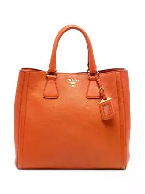 Prada Vitello Daino Open Convertible Tote Satchel 2000-2026