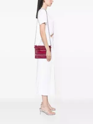 Valentino Garavani 2000-2017 Leather Rockstud Triple Zip Crossbody Bag - Pink