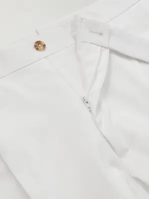 DE PETRILLO Straight-leg Cotton-blend Twill Trousers
