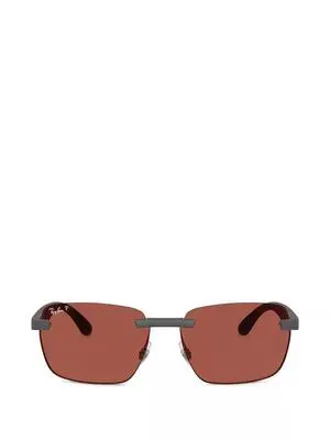 Ray-ban Rimless Rectangle-frame Sunglasses - Grey