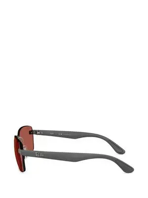 Ray-ban Rimless Rectangle-frame Sunglasses - Grey