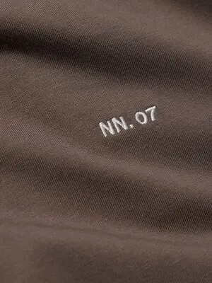 Nn07 Adam 3209 Logo-embroidered Pima Cotton-jersey T-shirt - Brown