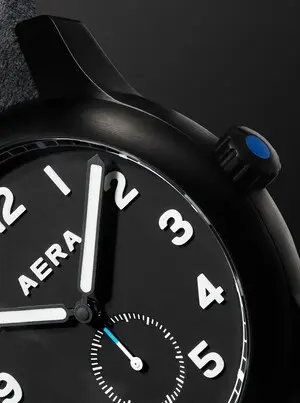 Aera 39mm Pvd And Leather Manual Watch