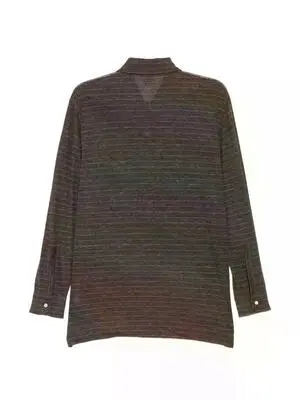Massimo Alba Striped Polo Shirt - Brown