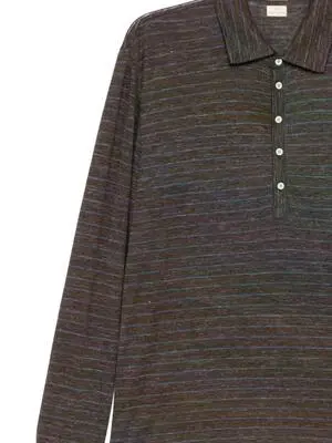 Massimo Alba Striped Polo Shirt - Brown
