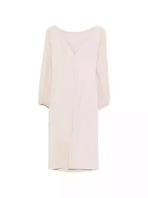 D.exterior Draped Long-sleeve Mini Dress