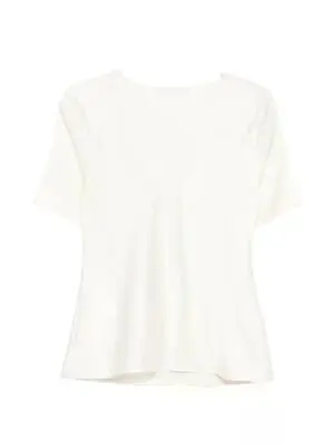 D.exterior Scoop-neck Short-sleeve Top
