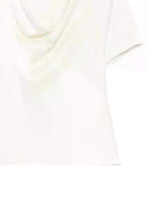 D.exterior Scoop-neck Short-sleeve Top