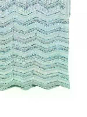 D.exterior Sleeveless Zig-zag Top - Blue