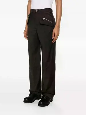 KIKO KOSTADINOV Komlo Zipped Wool Trousers - Brown
