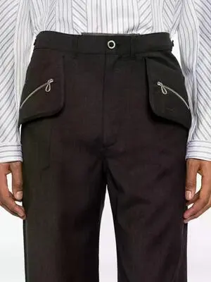 KIKO KOSTADINOV Komlo Zipped Wool Trousers - Brown