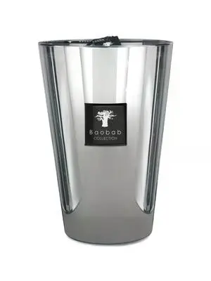 BAOBAB Large Platinum Logo-detail Candle - Silver