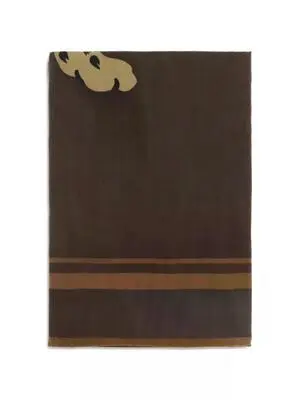 Saint Laurent Cassandre Leopard-print Scarf - Brown