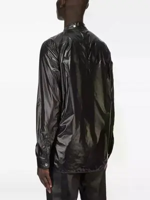 Rick Owens Temple Larry Shirt In Shiny Light Nylon