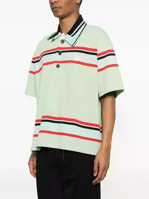 Kolor Striped Short-sleeve Polo Shirt
