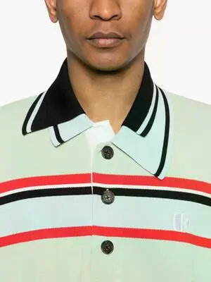 Kolor Striped Short-sleeve Polo Shirt