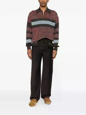Kolor Striped Quarter-zip Sweater