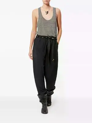 MARANT ETOILE Bilina Tie-waist Trousers - Black