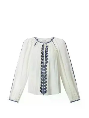 MARANT ETOILE Lena Embroidered Blouse - White
