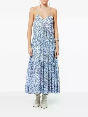 MARANT ETOILE Sabba Floral Tiered Dress - Blue