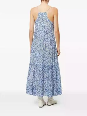 MARANT ETOILE Sabba Floral Tiered Dress - Blue