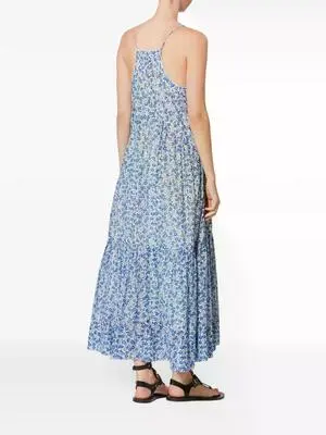 MARANT ETOILE Sabba Floral Tiered Dress - Blue
