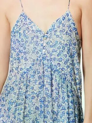 MARANT ETOILE Sabba Floral Tiered Dress - Blue