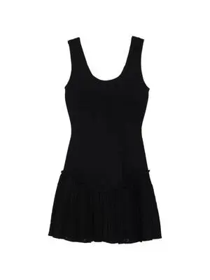 Sandro Ruffled Knit Mini Dress