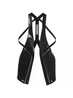 Rick Owens Temple Bauhaus Leather Waistcoat - Black