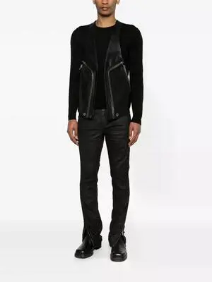 Rick Owens Temple Bauhaus Leather Waistcoat - Black