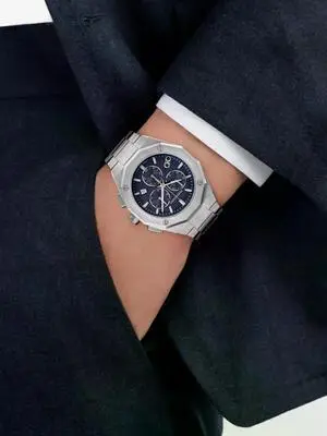 FERRAGAMO Edge Chrono 42mm Watch - Silver