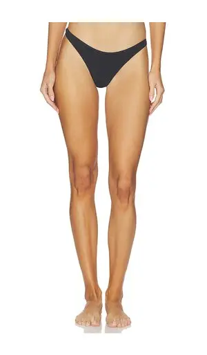 SKIMS Everyday Cotton Thong In Black - Onyx