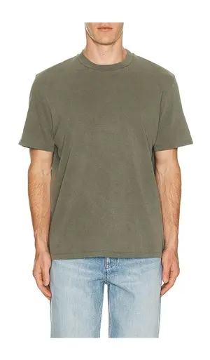 Our Legacy Box Tee In Green - Worn Olive