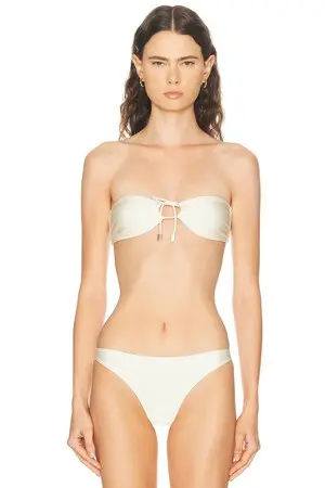 Solid & Striped The Tati Tie Bikini Top - Brule