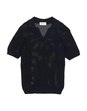 LANEUS Polo Shirt Size Viscose, Polyamide - Black