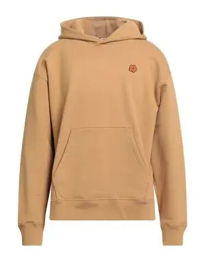 Kenzo Sweatshirt With Floral Appliqués And Brand Logo - Camel