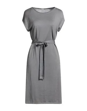 Malo Midi Dress In Cotton And Silk - Grey