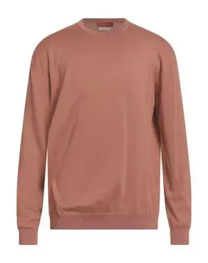 DANIELE FIESOLI Cotton Knit Crewneck Sweater - Light Brown
