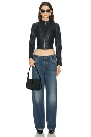 GRLFRND Danica Leather Racer Jacket