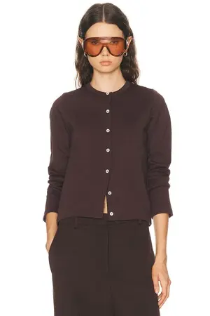 FLORE FLORE Poppy Cardigan - Choco Plum