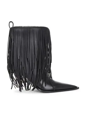 Balenciaga Fringe Bootie - Black